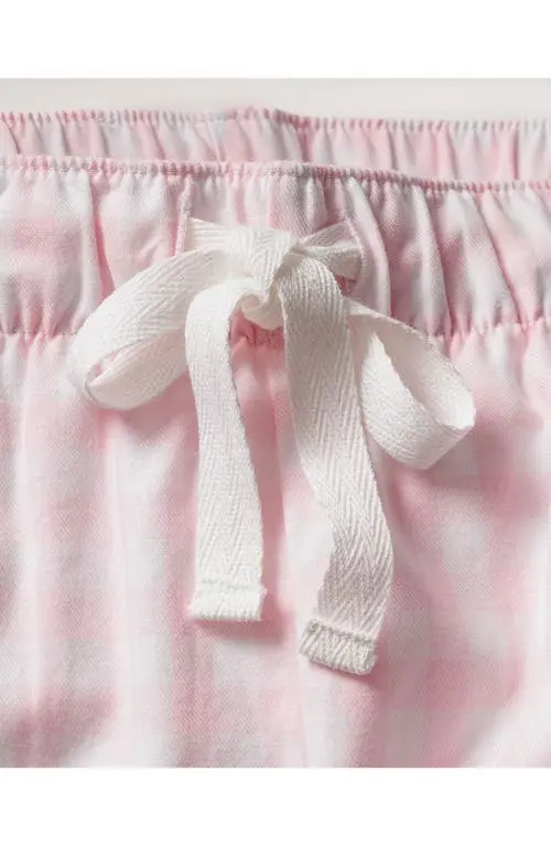 PETITE PLUME Gingham Cotton Pajama Pants