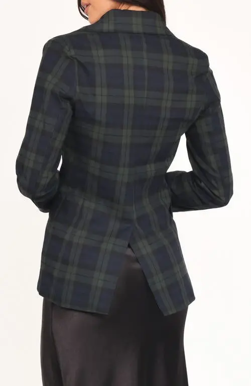 PETAL & PUP Juliette Plaid Double Breasted Blazer