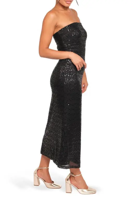 PETAL & PUP Agnes Strapless Sequin Maxi Dress