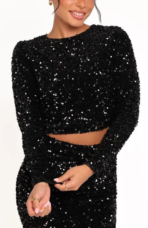 PETAL & PUP Quinne Sequin Crop Top