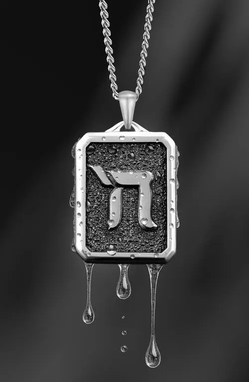 VINCERO Chai Pendant Necklace - Silver