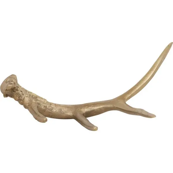 STORIED HOME Aluminum Antler Décor - Gold