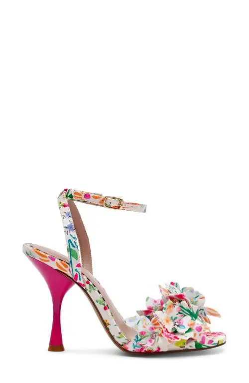 Betsey Johnson Hilley Ankle Strap Sandal - Natural Floral Multi