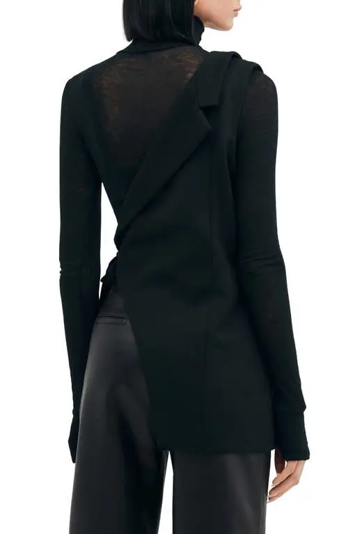 MARCELLA Grattan Asymmetric Sleeveless Blazer