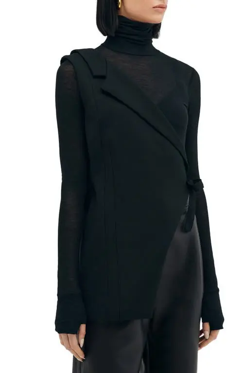 MARCELLA Grattan Asymmetric Sleeveless Blazer