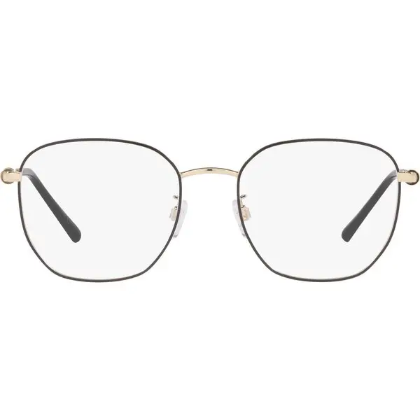 Emporio Armani 53mm Square Eyeglasses - Gold/black/demo Lens