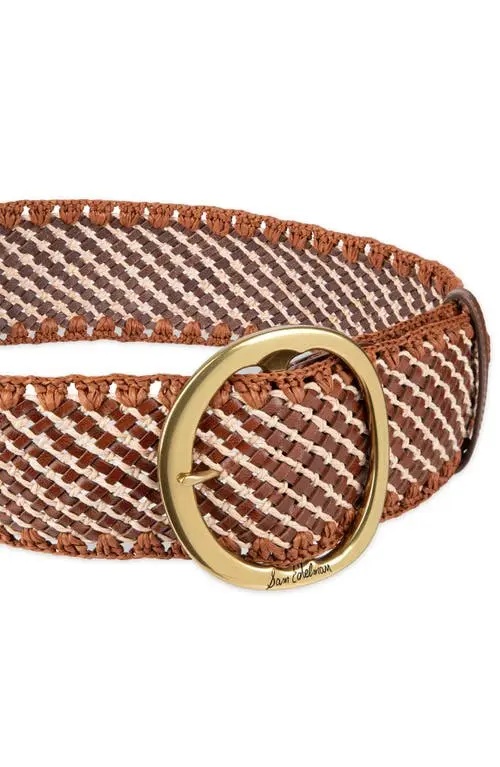 Sam Edelman Woven Leather Belt - Brown