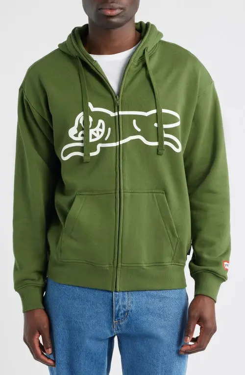 ICECREAM Zippy Graphic Zip Hoodie - Bronze Green