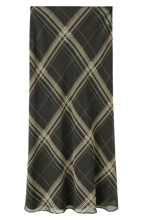 Mango Checked Maxi Skirt