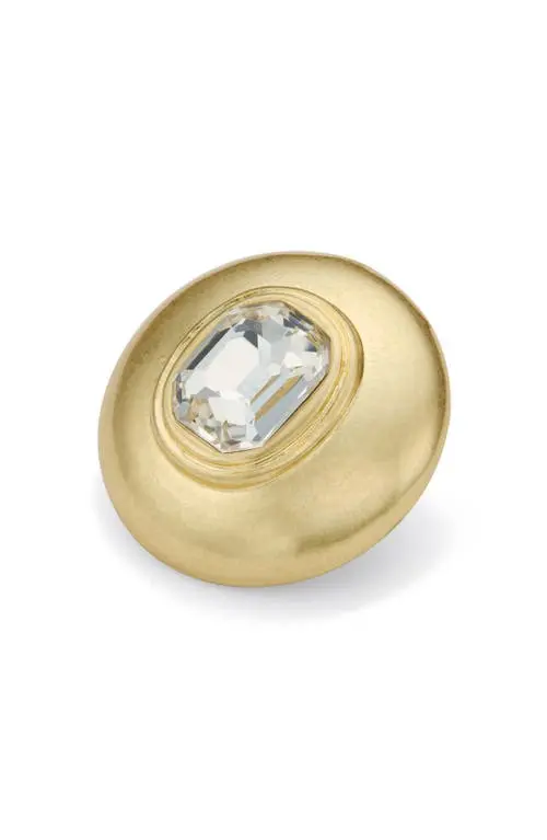 Kurt Geiger Crystal Button Stud Earrings - Gold/crystal