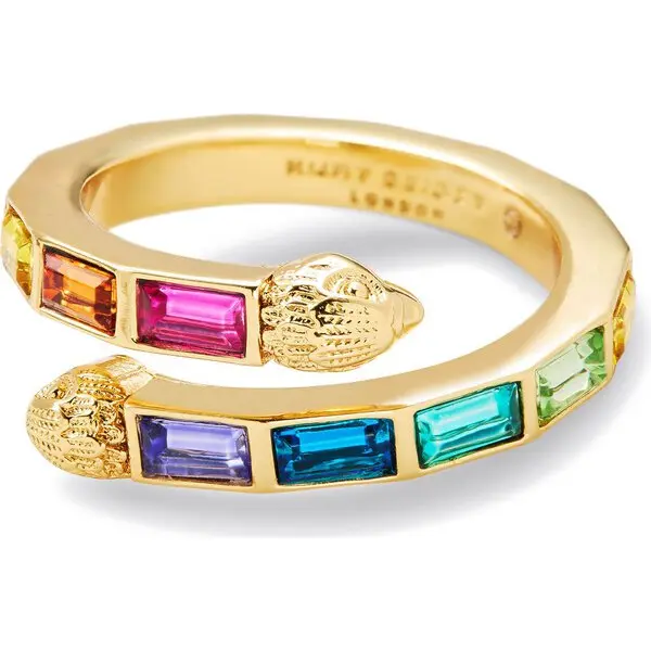 Kurt Geiger Baguette Crystal Band Ring - Gold/multi