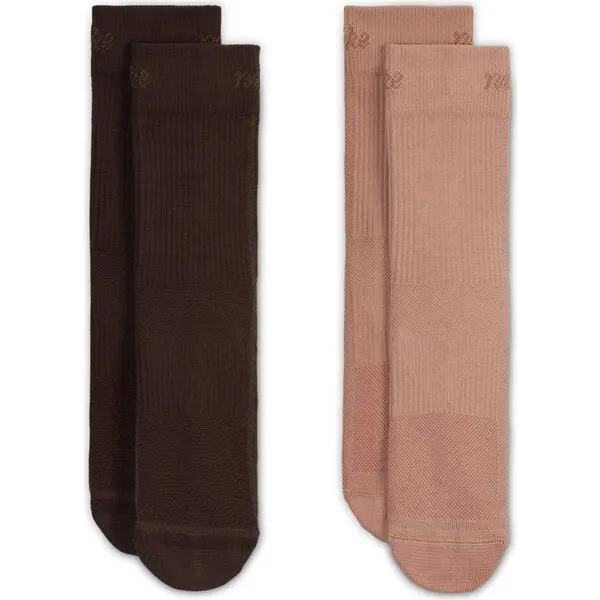 Nike Dri-fit Everyday Plus Crew Socks 3 Pack - Brown Multi