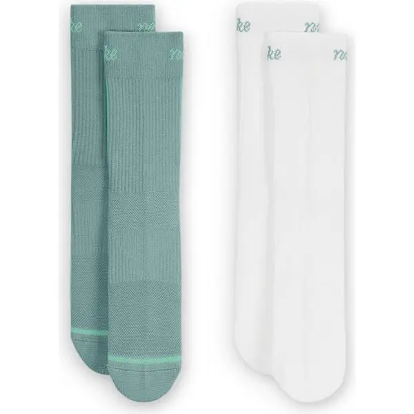 Nike Dri-fit Everyday Plus Crew Socks 3 Pack - White Multi