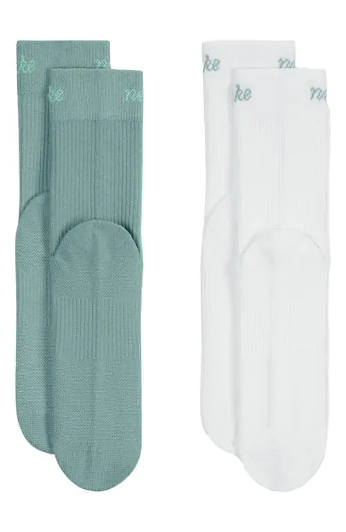 Nike Dri-fit Everyday Plus Crew Socks 3 Pack - White Multi