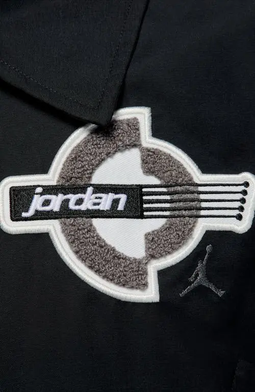 JORDAN Brooklyn Varsity Coach's Jacket - Black/black/iron Grey