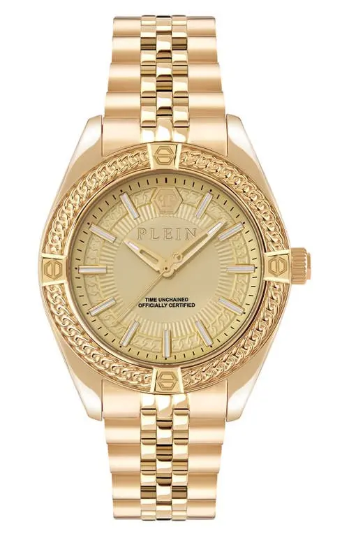 Philipp Plein Icon Chain Bracelet Watch - Yellow Gold