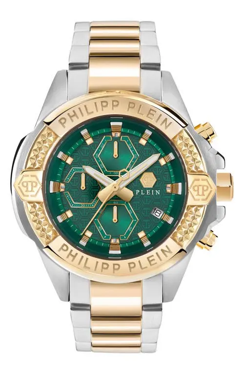 Philipp Plein The $kull Chronograph Two-tone Bracelet Watch - Two Tone