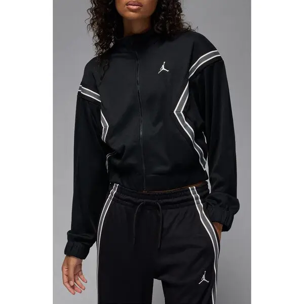 JORDAN Sporty Stripes Track Jacket - Black/sail