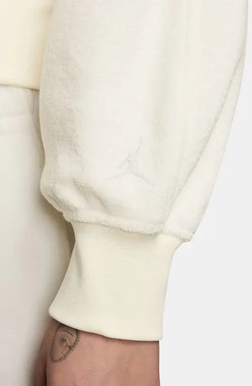JORDAN Flight Fleece Quarter Zip Crop Sweatshirt - Sail/sail