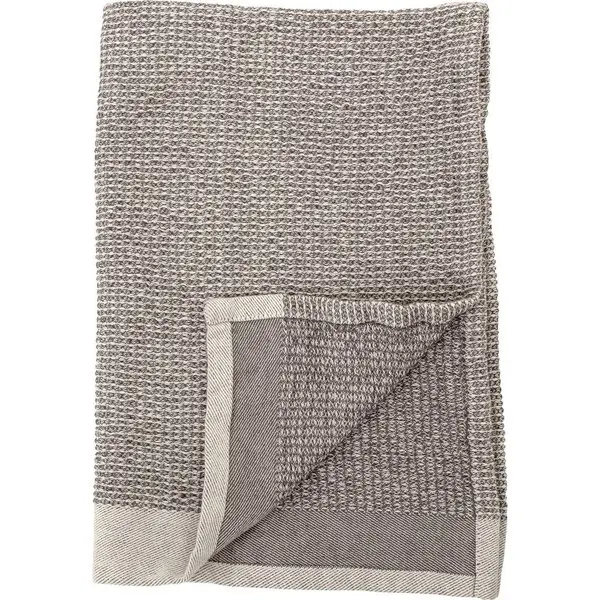 STORIED HOME Cotton Waffle Weave Tea Towels - Grey