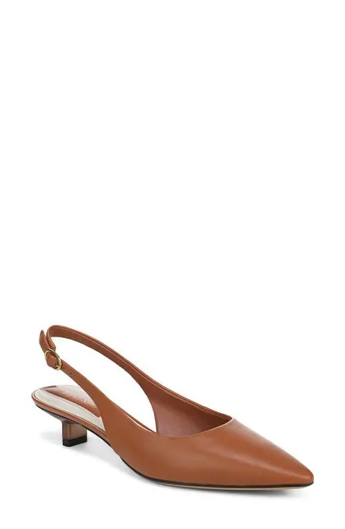 Franco Sarto Pura Slingback Kitten Heel Pumps - Cognac