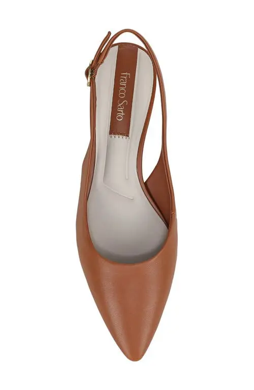 Franco Sarto Pura Slingback Kitten Heel Pumps - Cognac