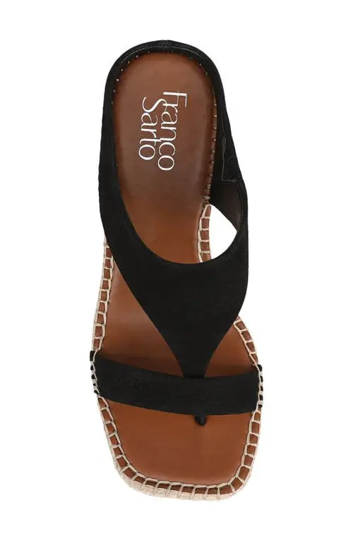 Franco Sarto Farren Espadrille Platform Wedge Sandal - Black
