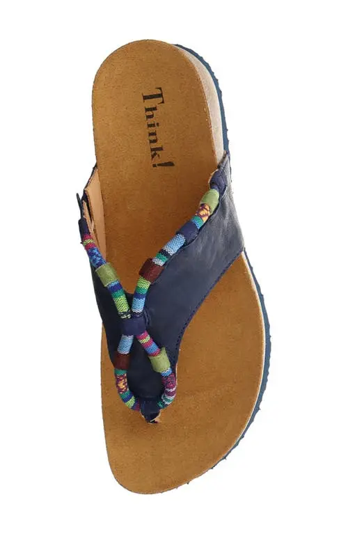 Think! Julia Rope Flip Flop - Indigo Combo