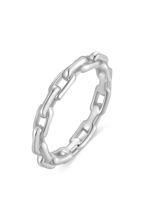 ANIA HAIE Paper Clip Band Ring - Silver