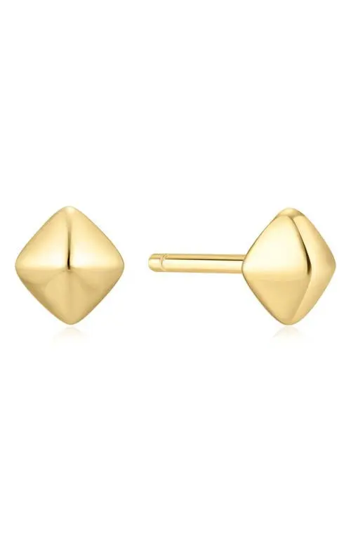ANIA HAIE Pyramid Stud Earrings - Shiny Gold
