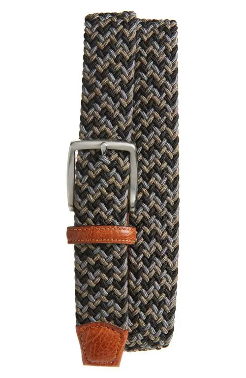Torino Woven Belt - Tan/black Multi