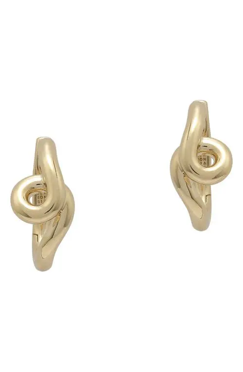 Bea Bongiasca Small Wave Hoop Earrings - Gold