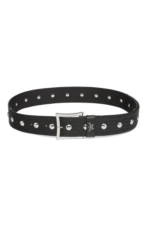 Mcm Aren 2" Belt In Galactic Gala Leather - Black