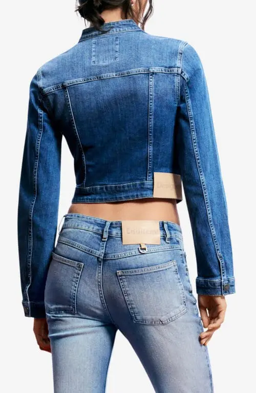 Desigual Asymmetric Stretch Denim Jacket