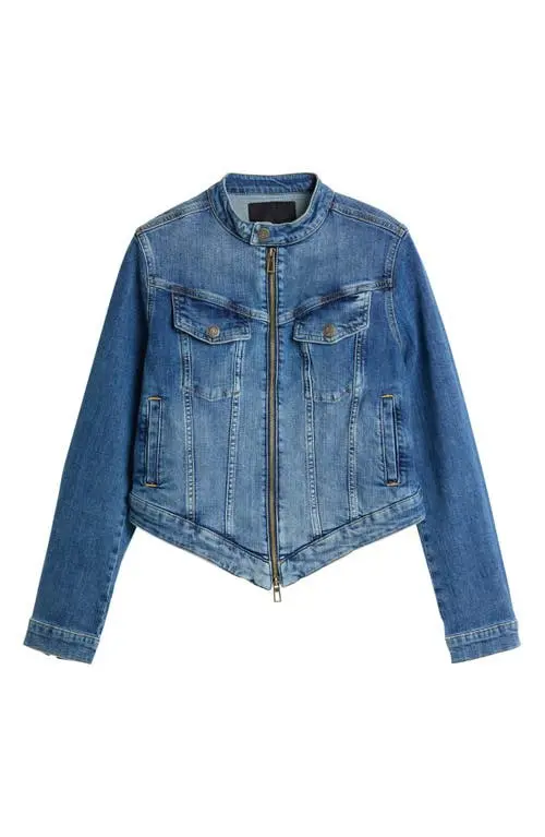 Desigual Asymmetric Stretch Denim Jacket