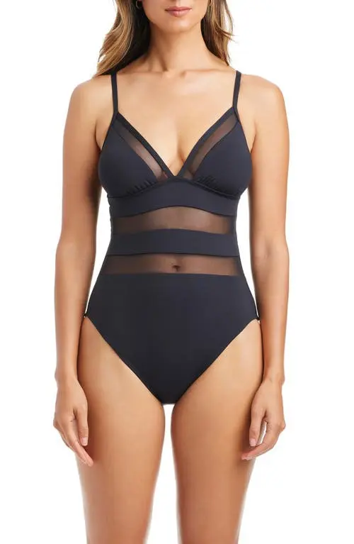 BLEU BY ROD BEATTIE Cross Back One-piece Swimsuit - Black