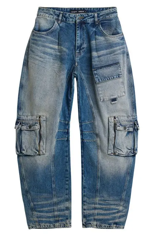 Desigual Wide-leg Cargo Jeans