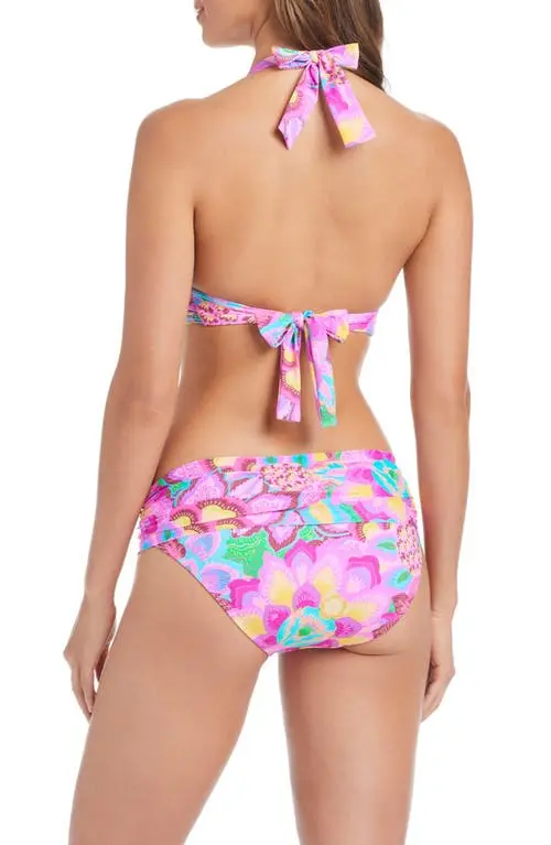 BLEU BY ROD BEATTIE Printed Halter Bikini Top - Pink Multi