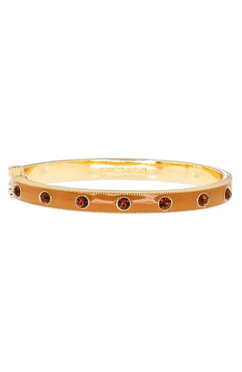 MARLYN SCHIFF Reece Hinge Bracelet - Gold/brown