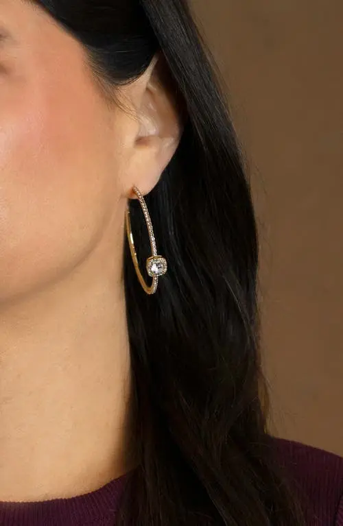 MARLYN SCHIFF Heidi Crystal Hoop Earrings