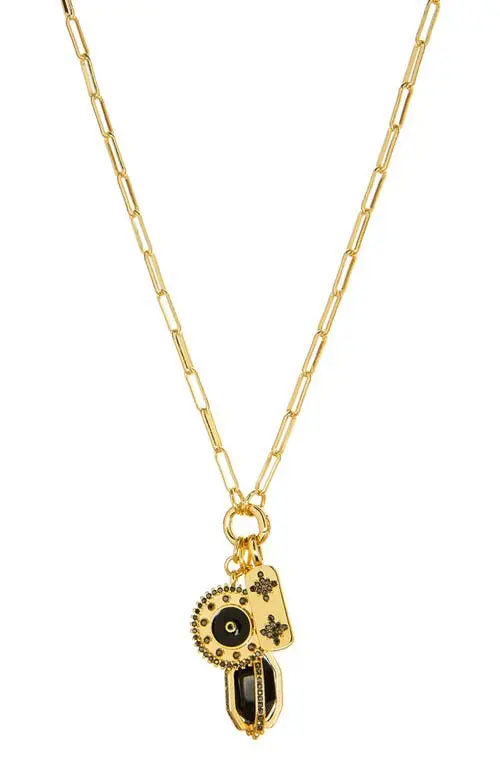 MARLYN SCHIFF Vivan Pendant Long Necklace - Gold