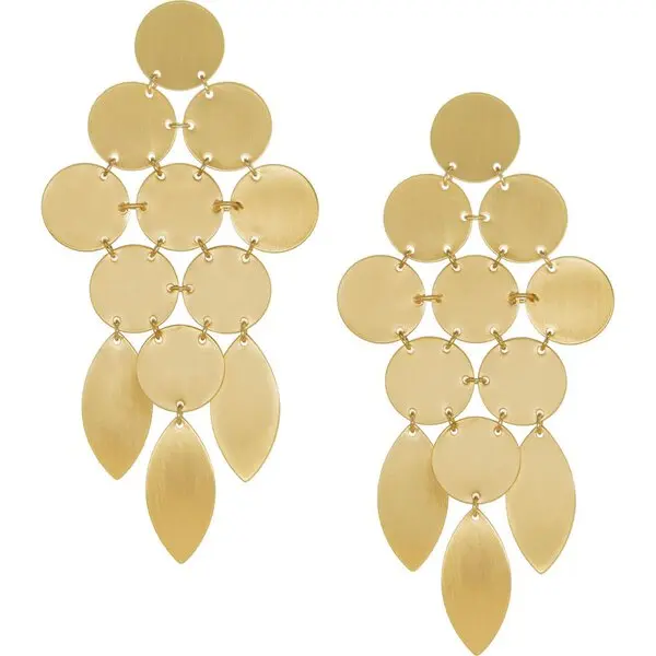MARLYN SCHIFF Camilla Statement Drop Earrings - Gold