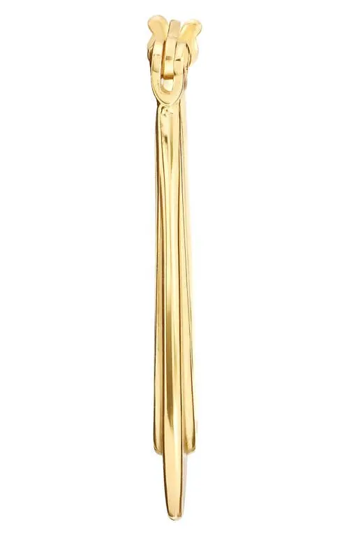 ATHRA LUXE Long Textured Hoop Earrings