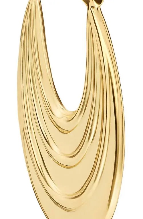 ATHRA LUXE Long Textured Hoop Earrings