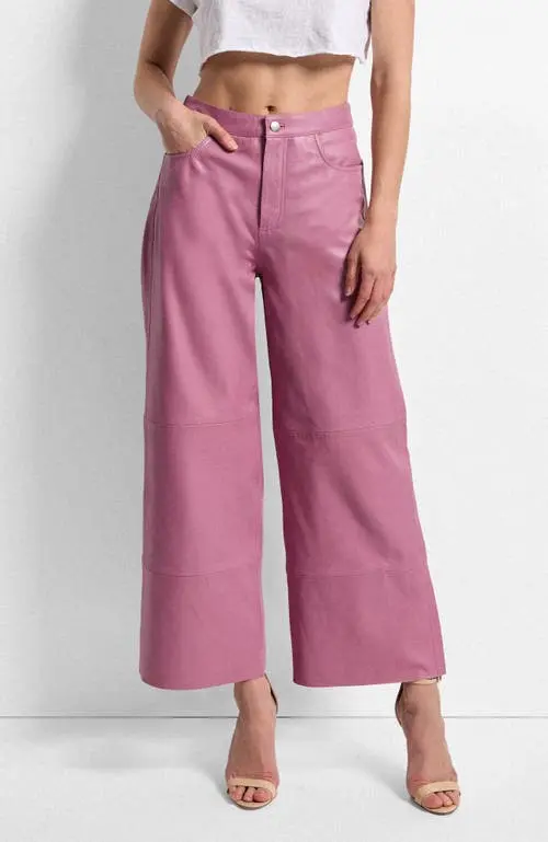 AS By DF Ruby Leather Wide Leg Jeans