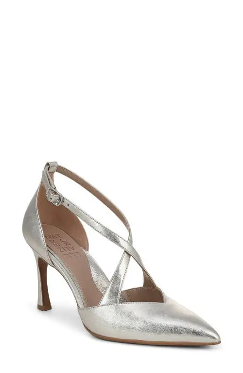 Naturalizer Angelina Pointed Toe Pumps - Silver Sand