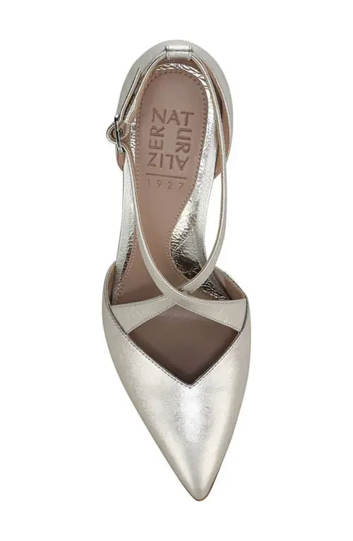Naturalizer Angelina Pointed Toe Pumps - Silver Sand