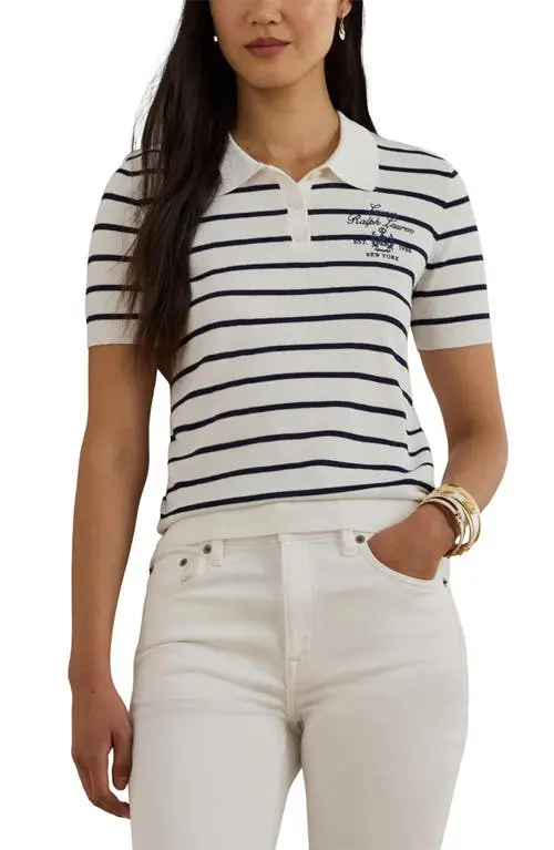 Ralph Lauren Natrissa Striped Polo Sweater