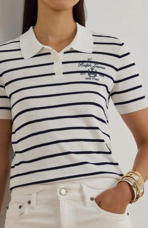 Ralph Lauren Natrissa Striped Polo Sweater