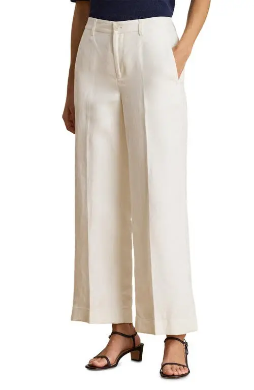 Ralph Lauren Linen Blend Wide-leg Pants